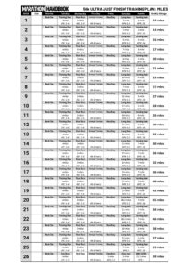 50k Training Plan - Just Finish (For First-Time Ultrarunners)
