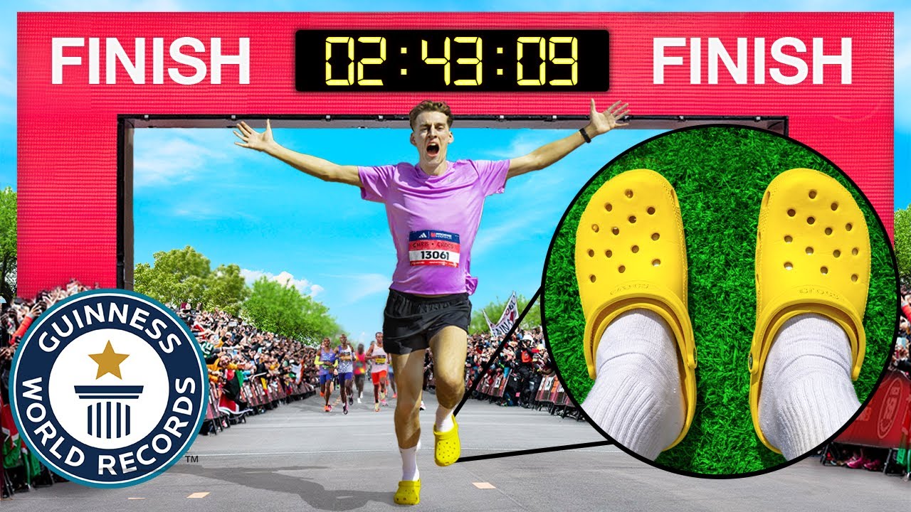 WATCH: Chris Howett Breaks World Record For Fastest Marathon In Crocs